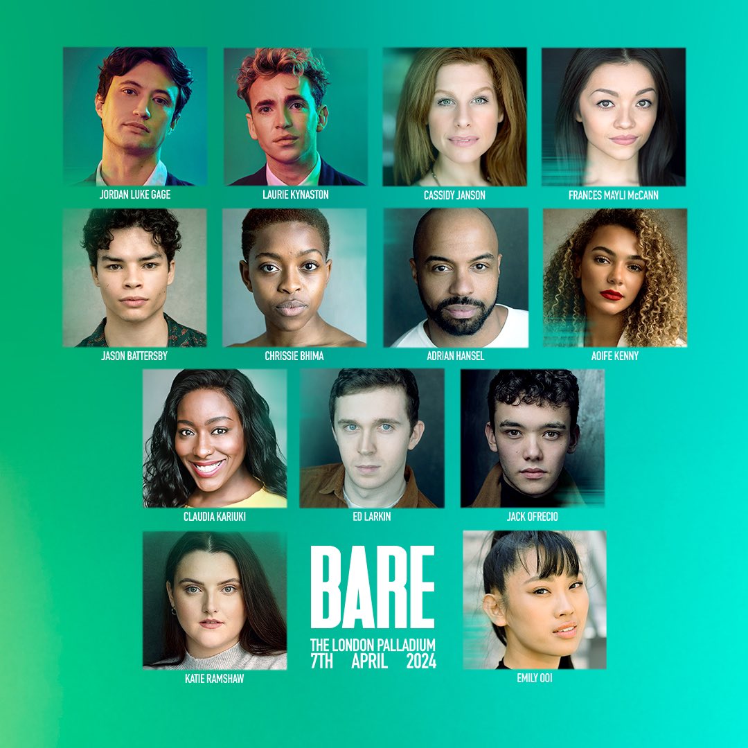 Cast News: Jordan Luke Gage and Laurie Kynaston to star in Bare ...