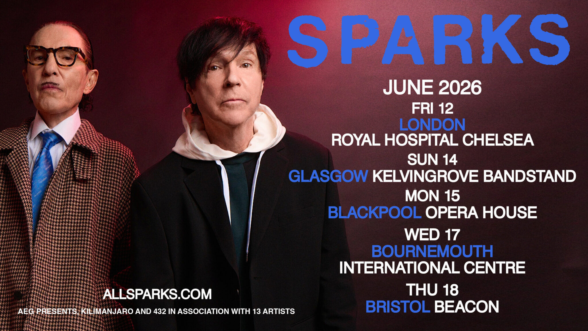 Sparks Set for Major UK Return This Summer - Matinee Musicals
